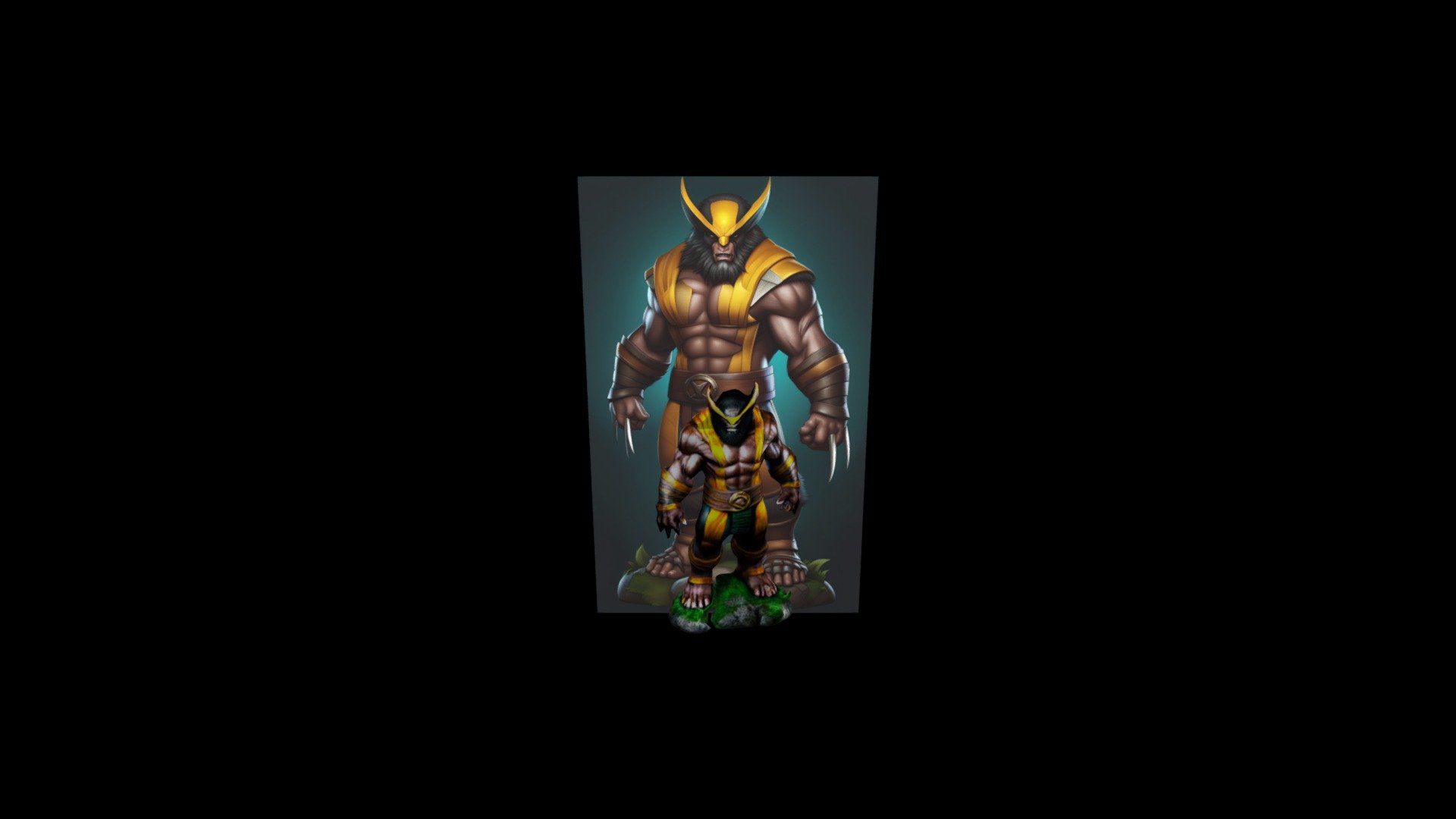 Wolverine A muscular man in a yellow and blac - Download Free 3D model ...