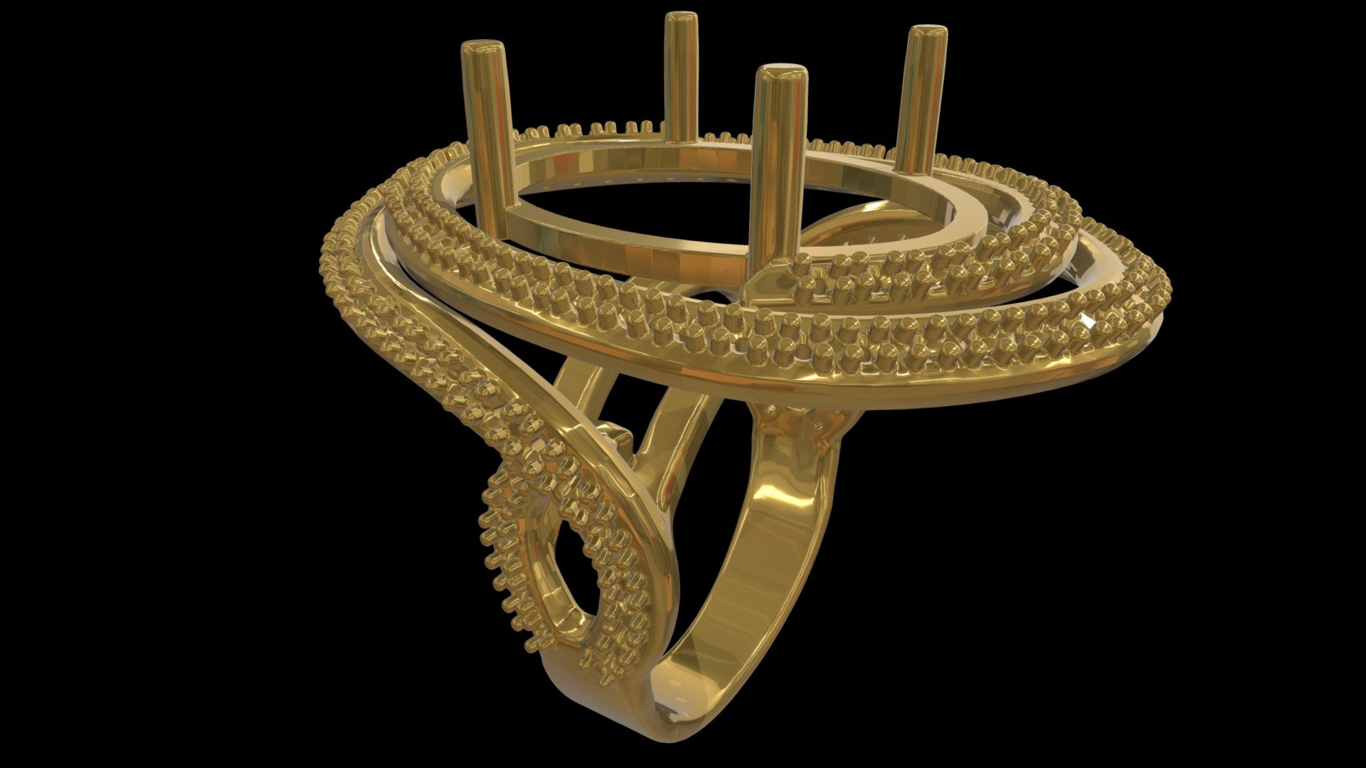 ring with cabochon gems - Buy Royalty Free 3D model by ra.jewerlystudio ...