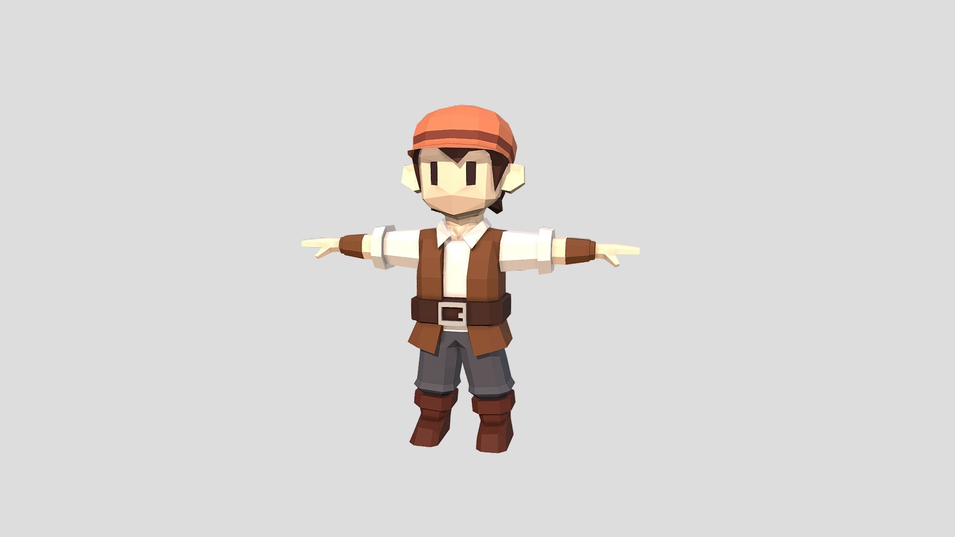 Low Poly Male Villager – Week 3 Day 22 - 3D model by owowowsam [bb8117d ...