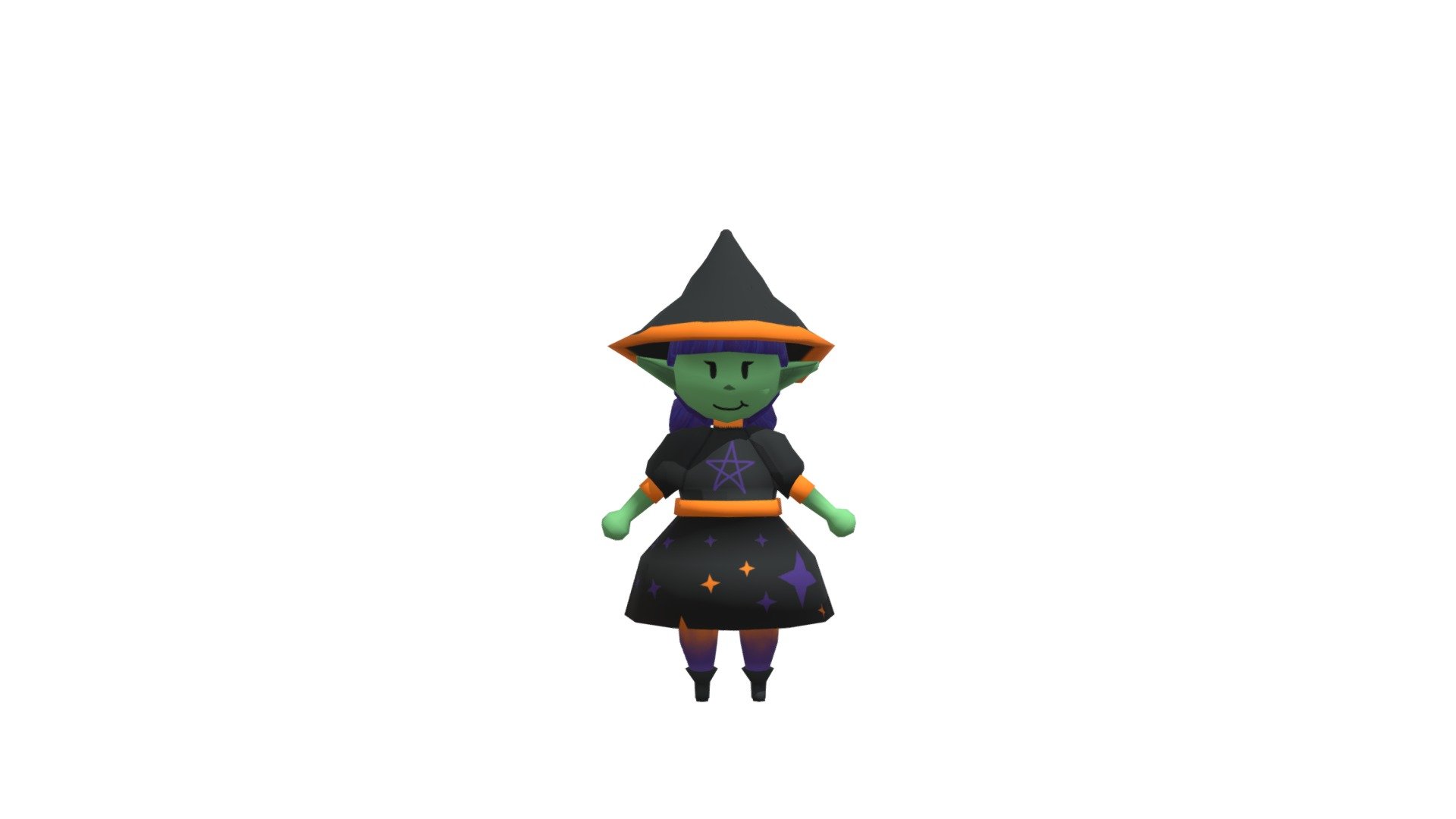 Little Low Poly Witch - 3D model by Karina_klnz [bb8f622] - Sketchfab