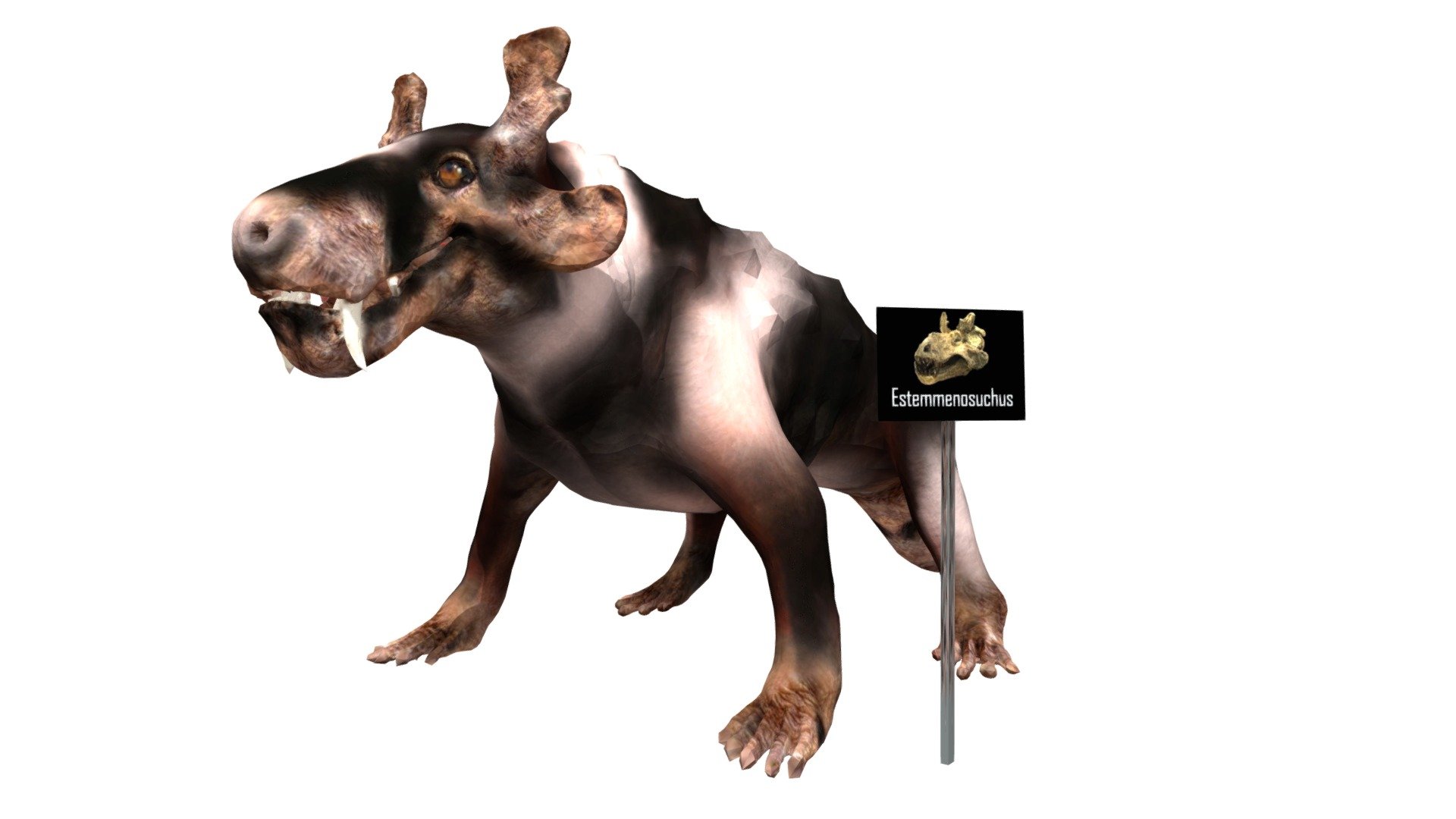 Estemmenosuchus therapsid - Download Free 3D model by Robert_the_whale ...