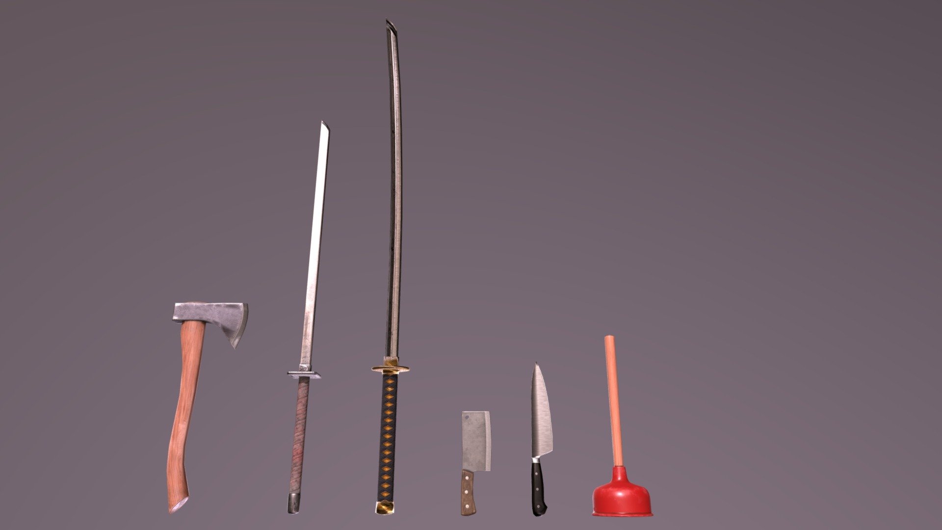 VR Melee Weapons Pack - Buy Royalty Free 3D model by David DeTogni ...