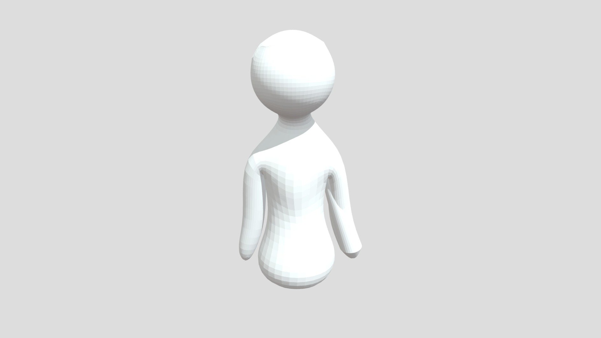Low Poly Person No Rig or legs - Download Free 3D model by ...