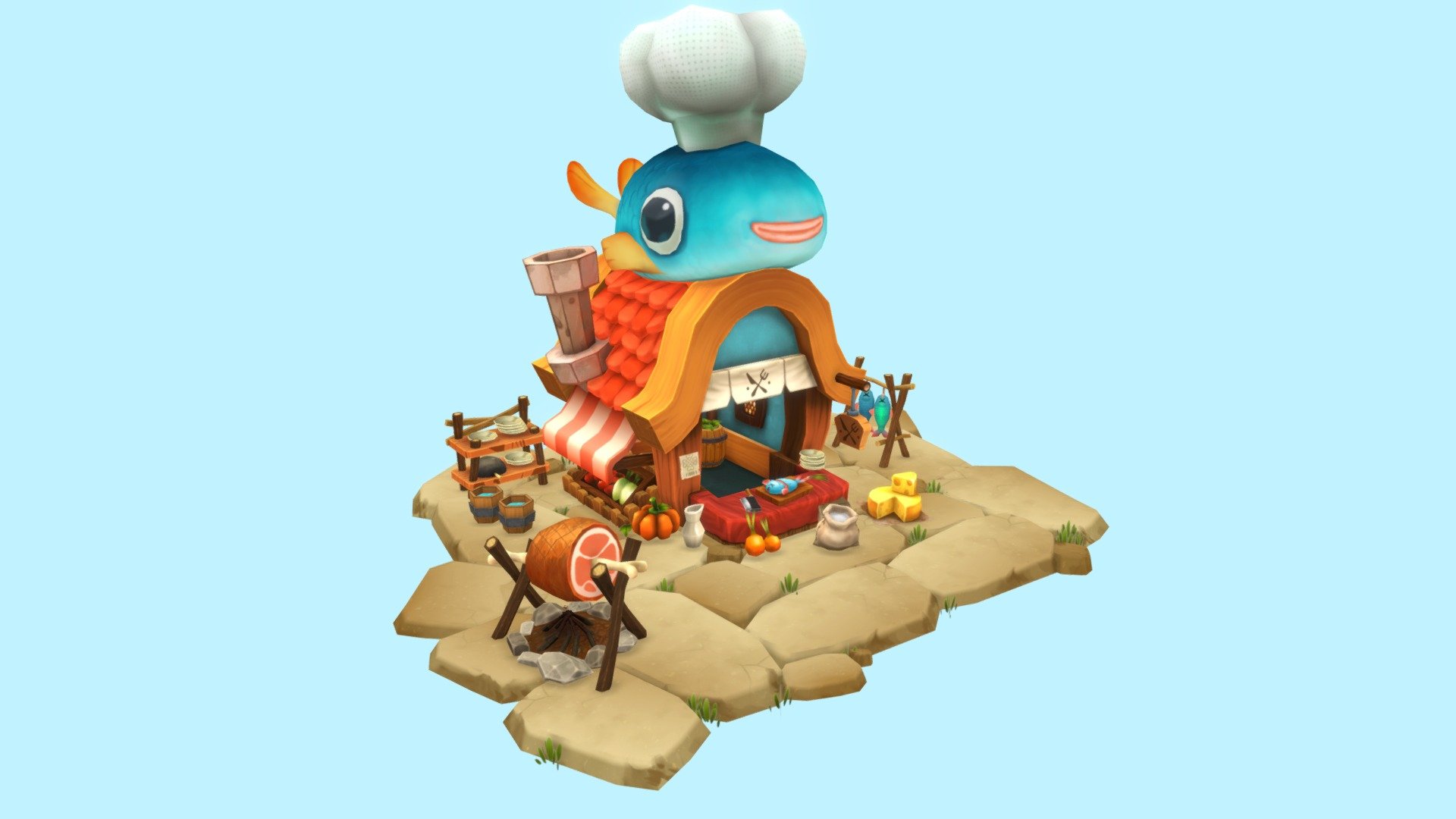 Fish house - 3D model by CHL (@chl_) [bb996f5] - Sketchfab