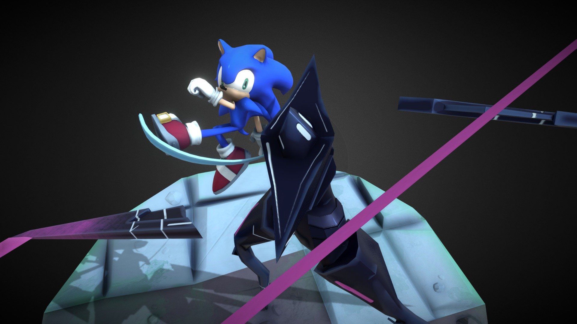 Personal Project - Sonic vs Ninja - 3D model by Kresnik [bb99760 ...