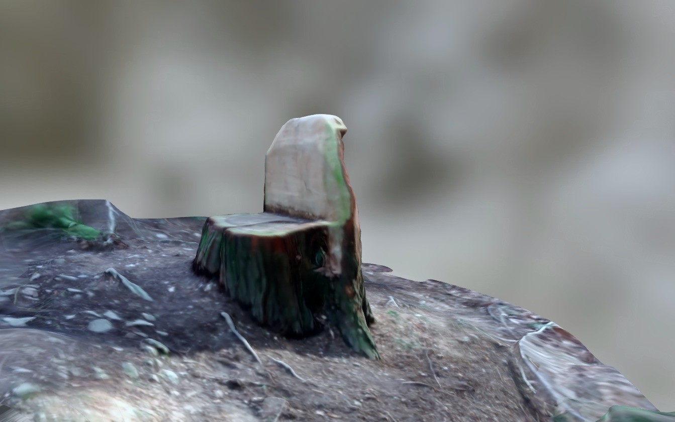 Hewn Tree Stump At Idless Woods - 3D model by Pharic [bb9e6c1] - Sketchfab