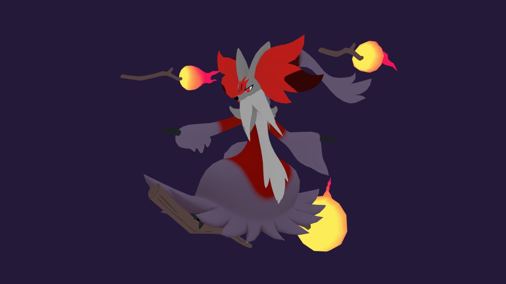Shiny Mega Delphox (ZA) - Download Free 3D model by Mariokart07 ...