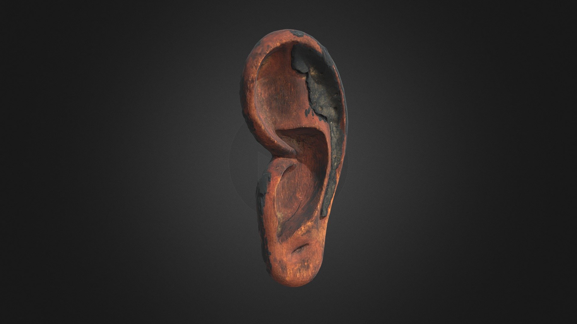 Ear from an Ancient Egyptian Statue or Coffin - 3D model by raffmacsusb ...