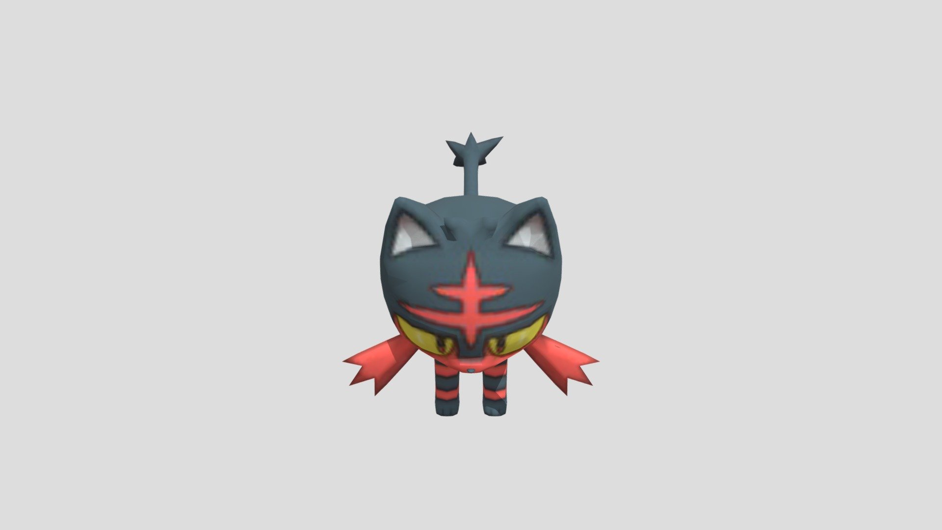 3DS - Pokemon Sun Moon - 725 Litten - Download Free 3D model by ...