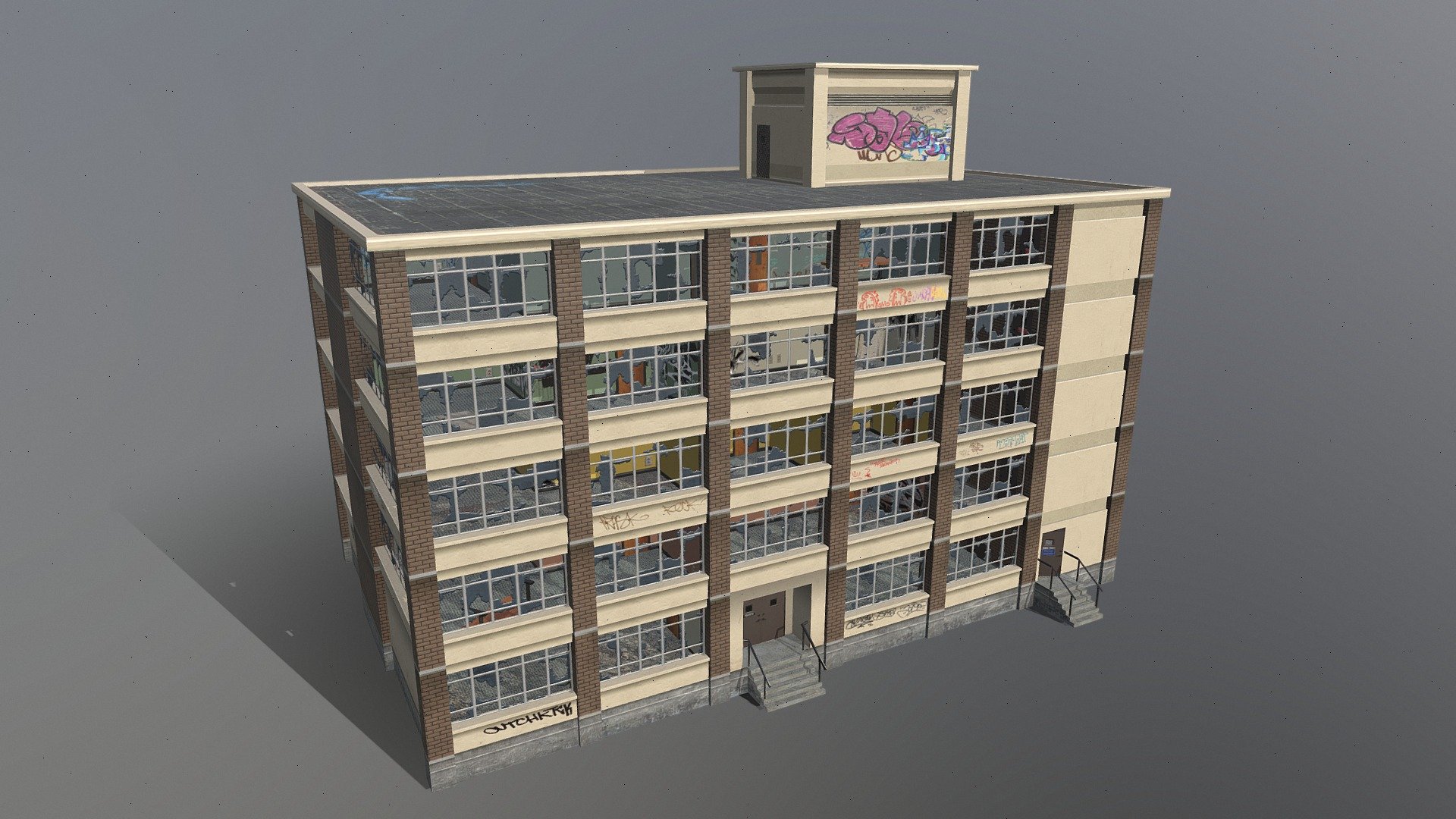 Abandoned Office Block - Buy Royalty Free 3D model by CommonSpence ...