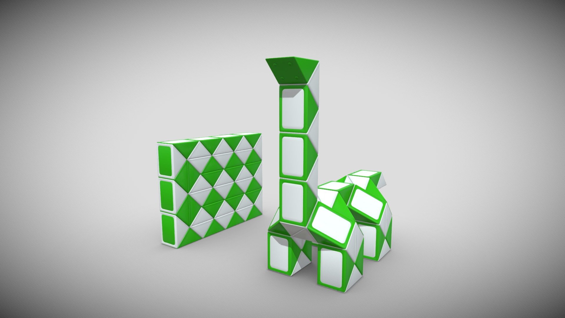 Rubik's Snake 48 - Download Free 3D model by SonnyG1 [bba4b07] - Sketchfab