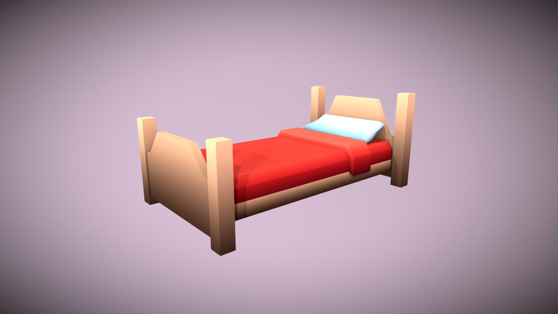 #18 Bed - Household Props Challenge - 3D model by _LowPoly_ [bba529d ...