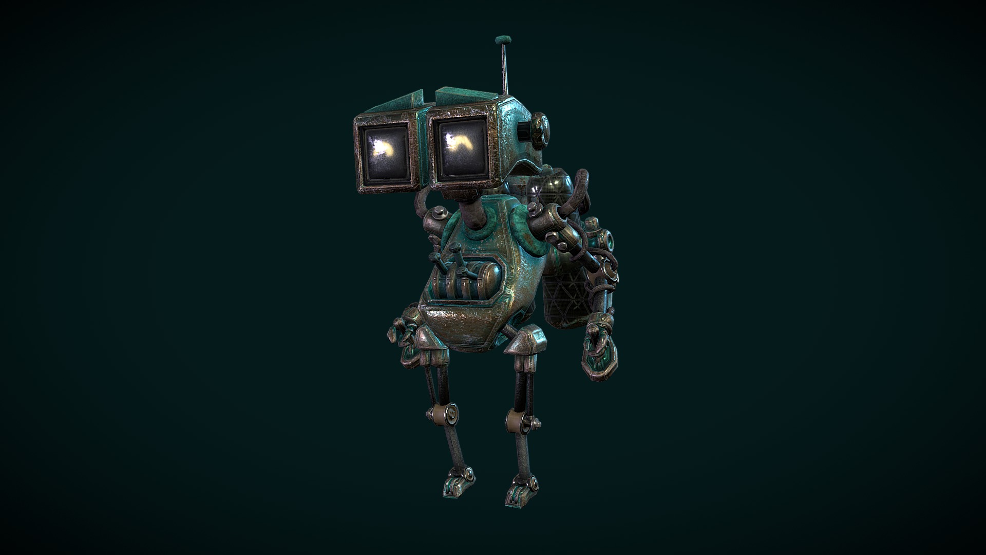 Brass Robot - 3D model by Karstart (@Kaasme) [bba72d1] - Sketchfab