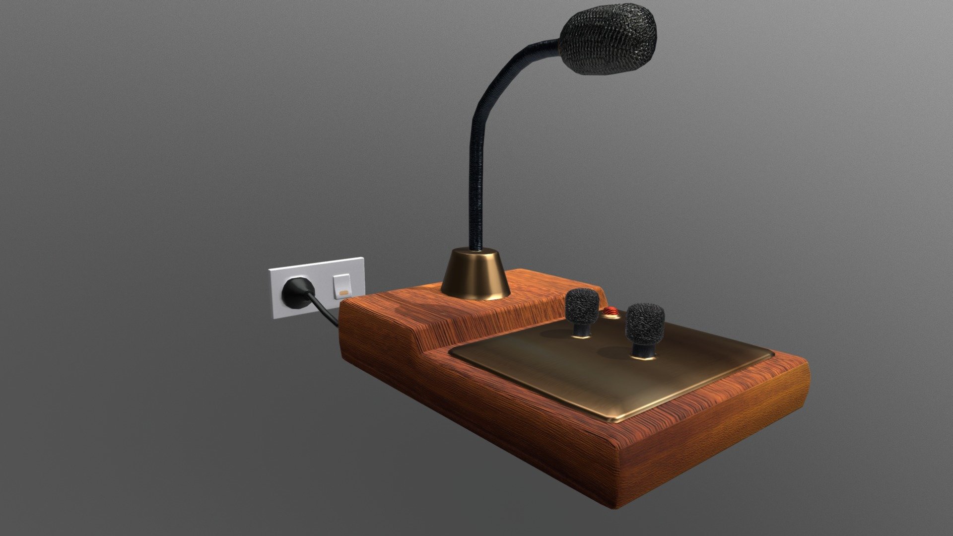 PA Microphone (wall plugged) - Download Free 3D model by abdillaamy ...