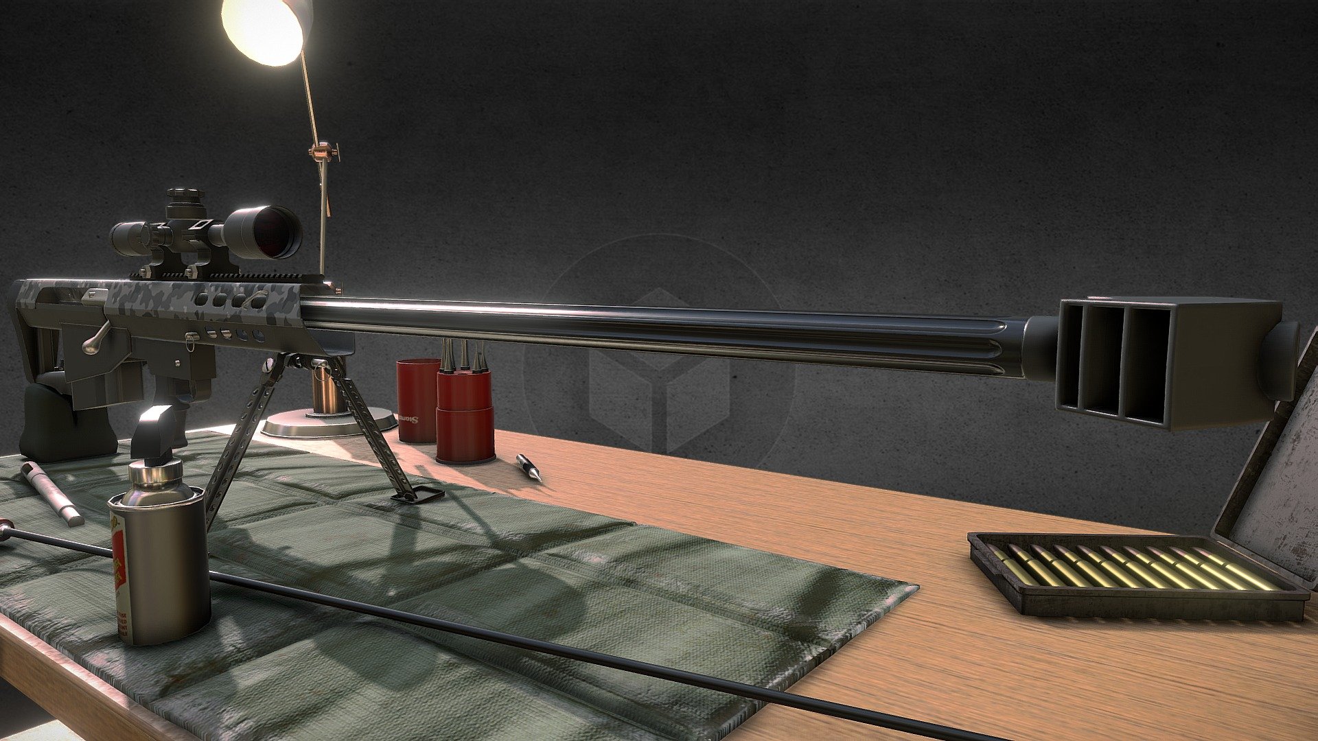 Barrett M95 Diorama - 3D model by Alessia (@arimmer) [bbab226] - Sketchfab