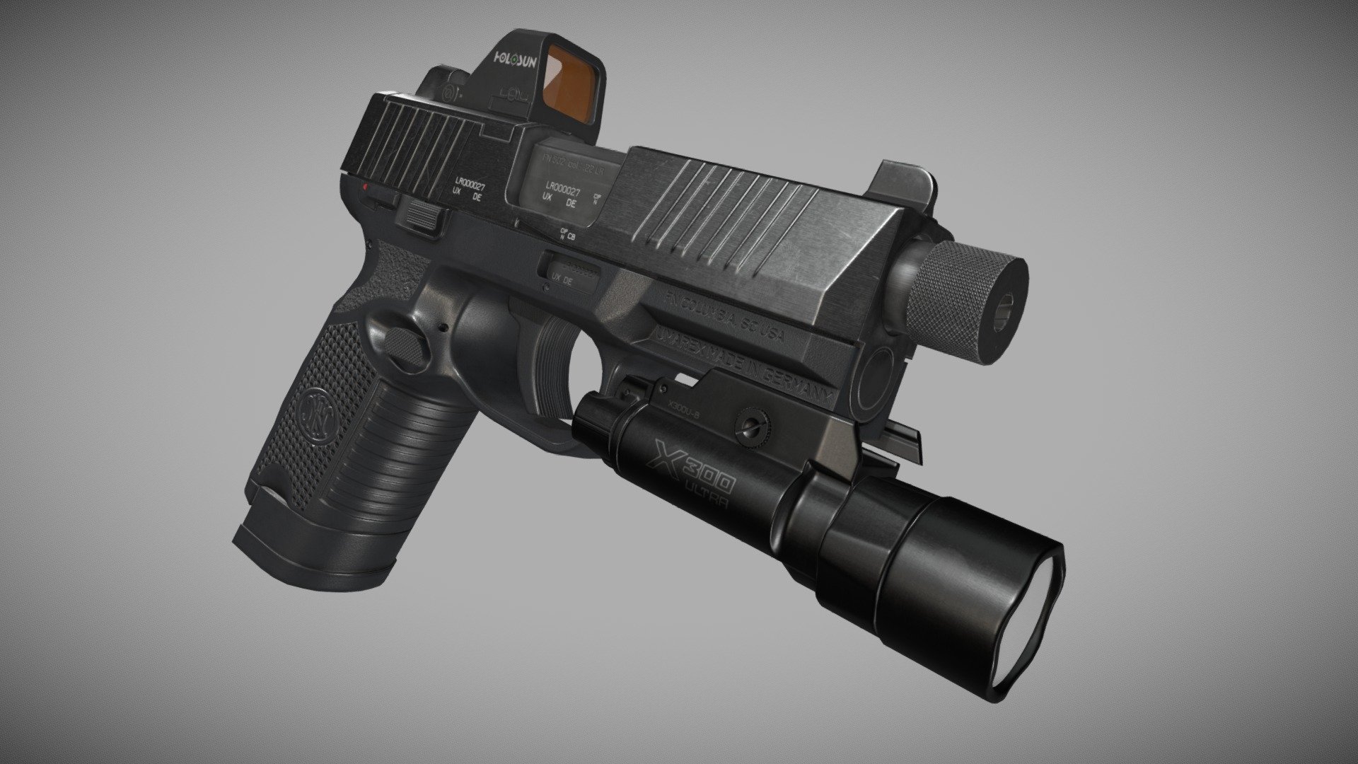 FN 502 with attachments: GAP end assignment - 3D model by jonaswillems ...