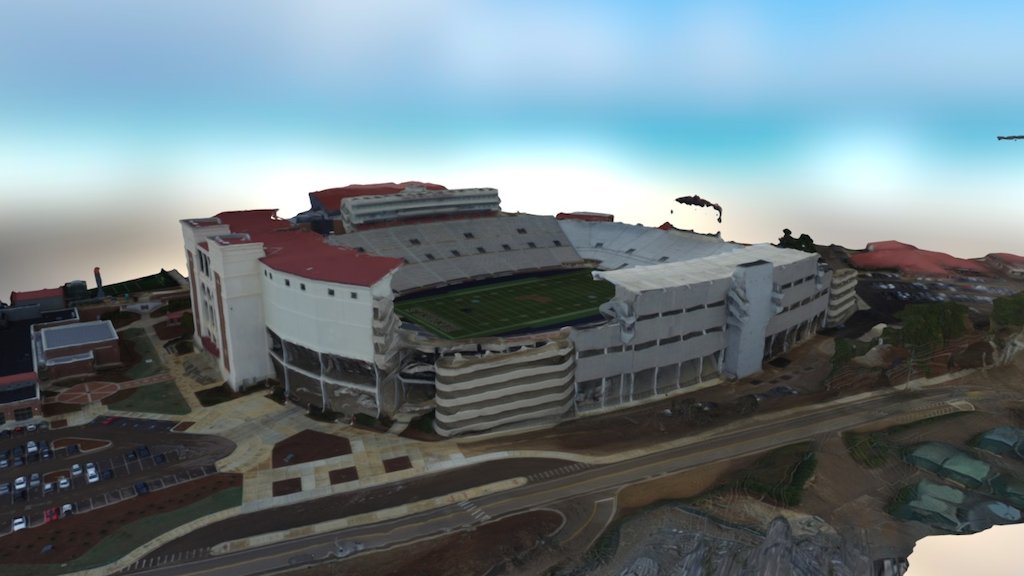 Vaught Hemingway Stadium - Oxford Mississippi - 3D model by Aerial ...