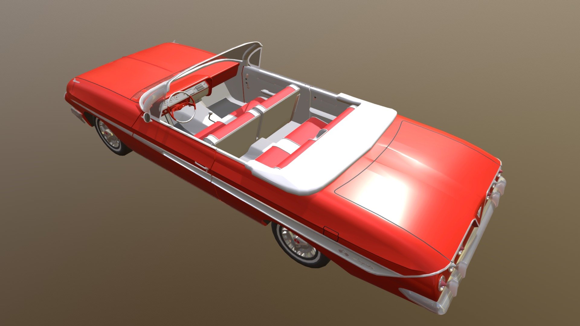 Chevy 1961 Impala Convertible Classic Car - 3D model by iDivide ...