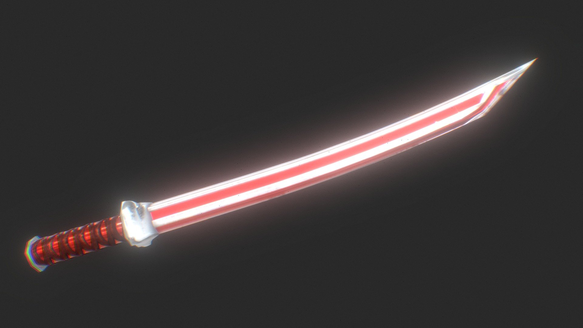 Red Katana - Download Free 3D model by PhantomNinja [bbaf7da] - Sketchfab