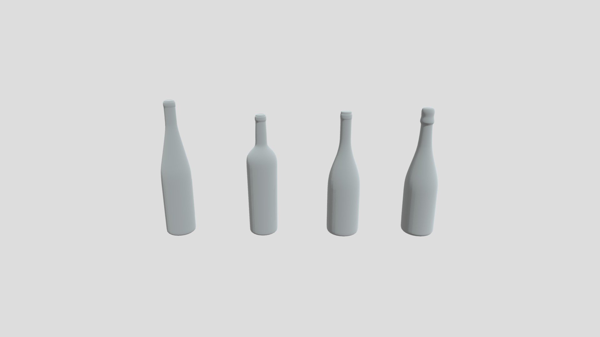 Wine Bottle Models - Download Free 3D model by Cadet John Kervensley ...