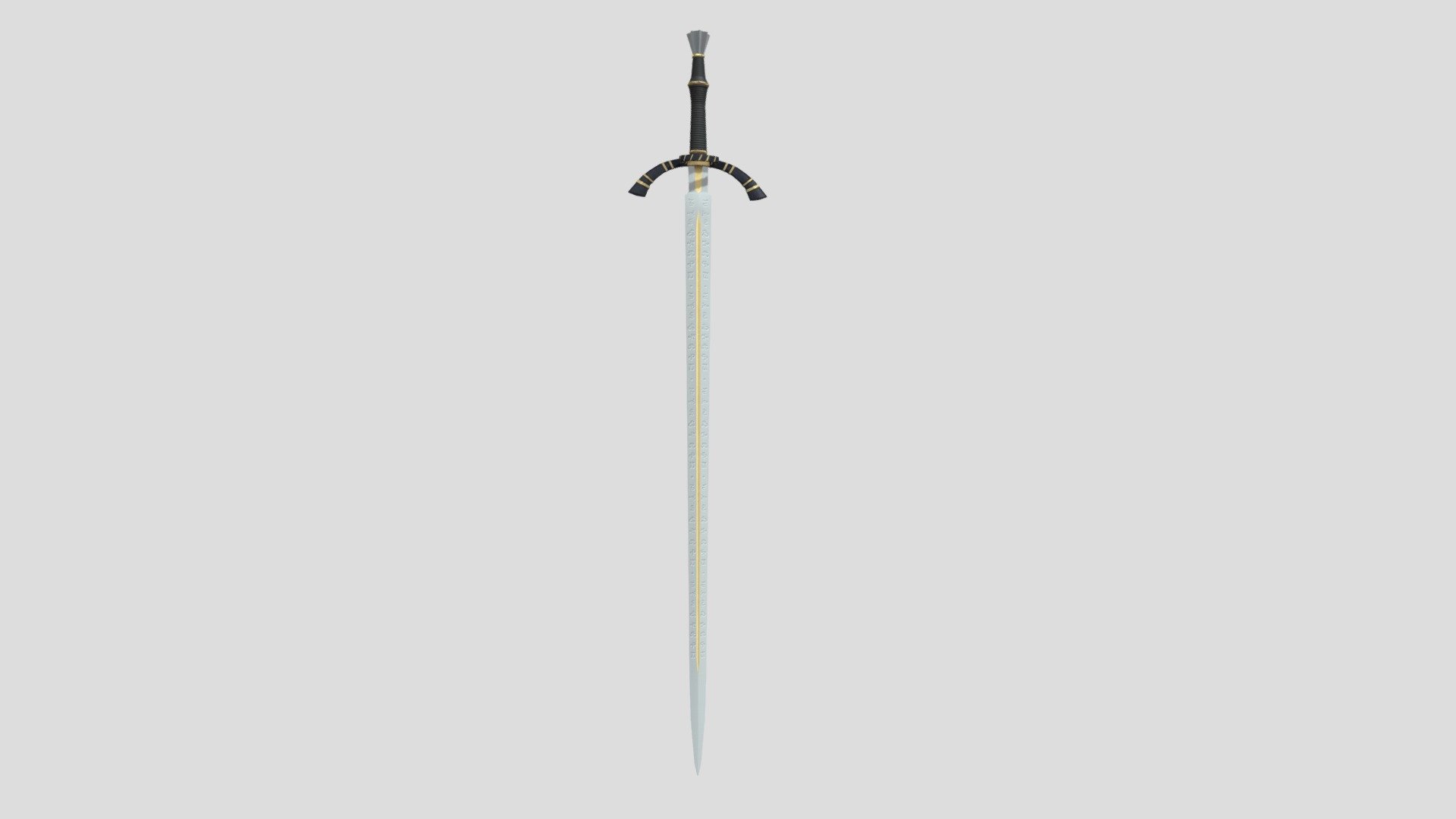 Longsword with Elven Runes - Low Poly - Download Free 3D model by lipe ...