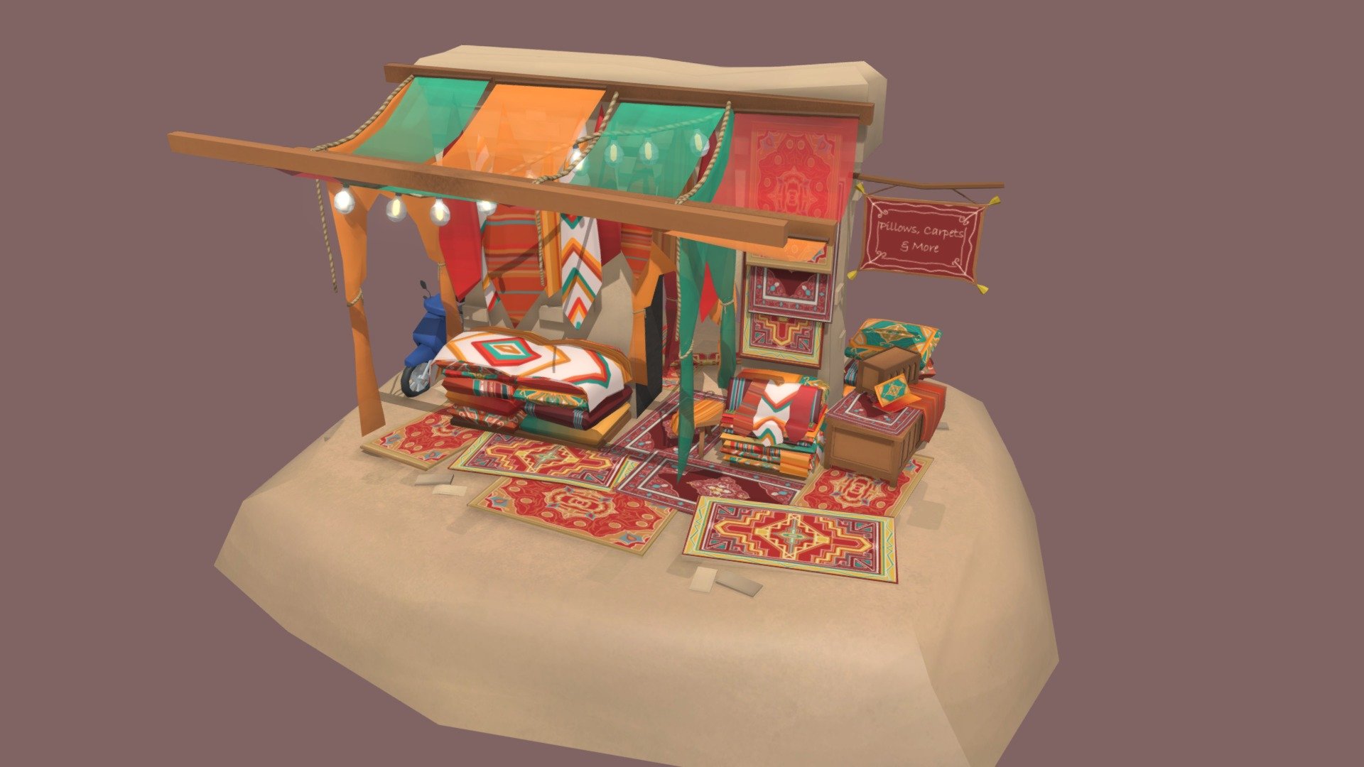 [DAE] Bazaar: Fabric salesman - 3D model by Jasper Van Looveren ...