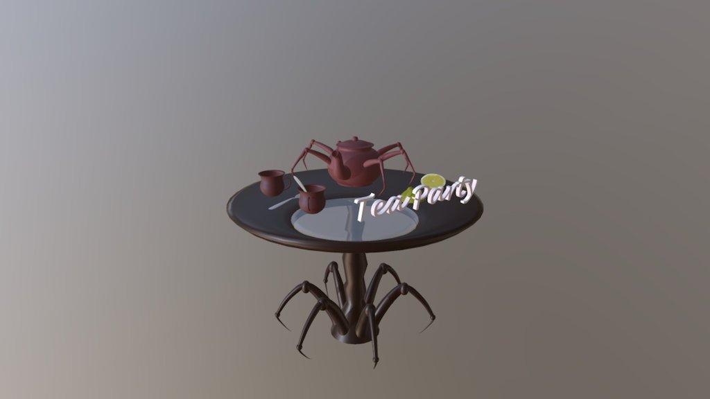 TEA PARTY - 3D model by Kinga (@kngisz) [bbba374] - Sketchfab