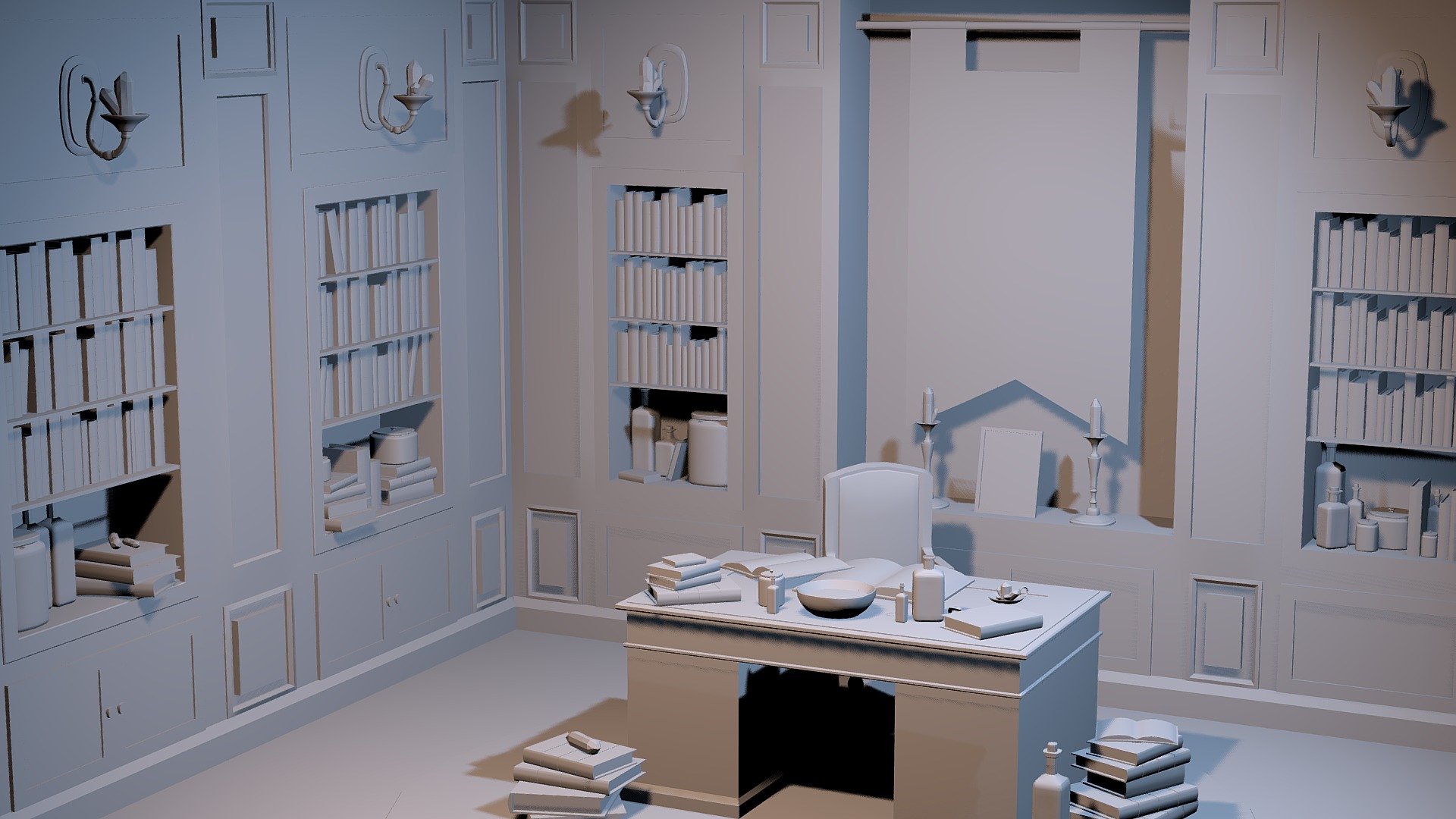 Magic Study Room - 3D model by Aubrey Lyman (@Aubbly) [bbba576] - Sketchfab