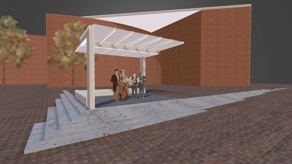 Bandstand, Bodegraven, the Netherlands - 3D model by Klaas Vermaas ...