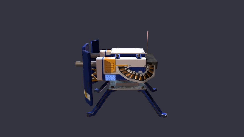 Stylized sentry gun - Download Free 3D model by Daniel Argôlo (@d3z ...