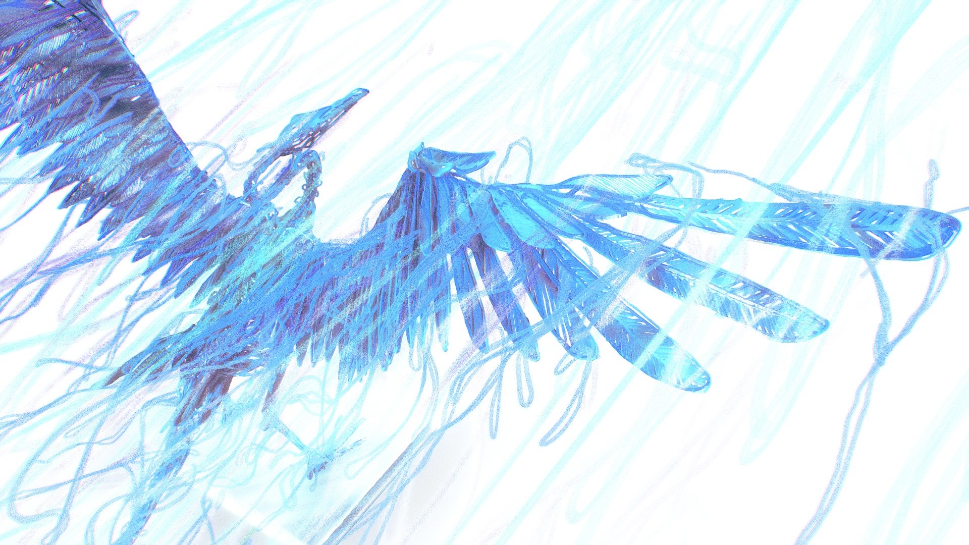 Astrape statue - blue aura - 3D model by sy-kim [bbbddec] - Sketchfab