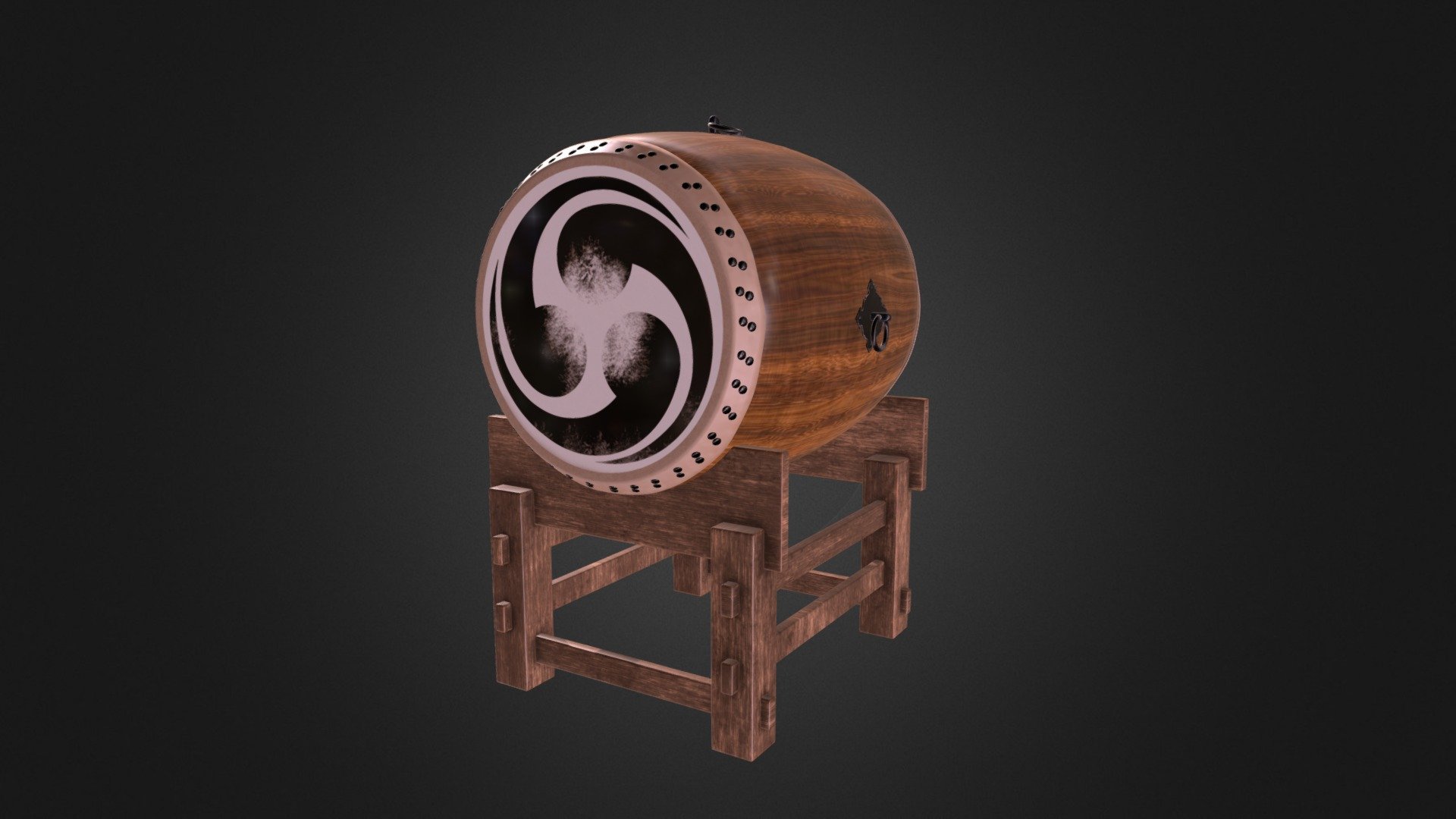 Japanese Large Taiko Drum - 3D model by blendertommy1441 [bbbeabc ...
