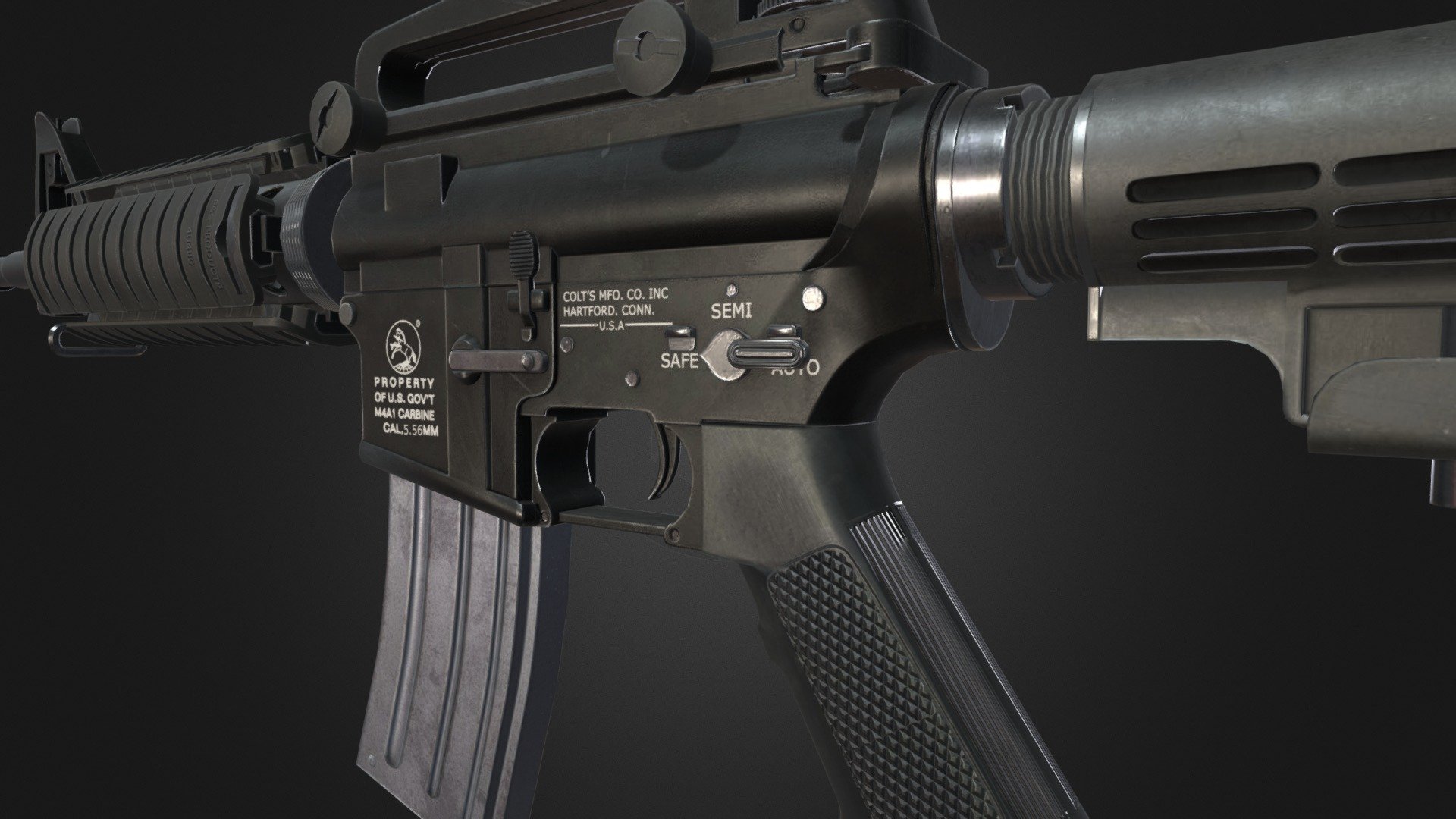 M4A1 AAA Game Ready PBR Low-poly 3D model - Buy Royalty Free 3D model by Syed16961 [bbc0b99 ...