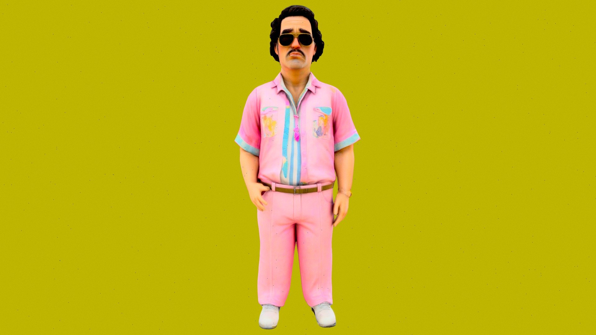 Retro style colombian cartoon character - Download Free 3D model by ...