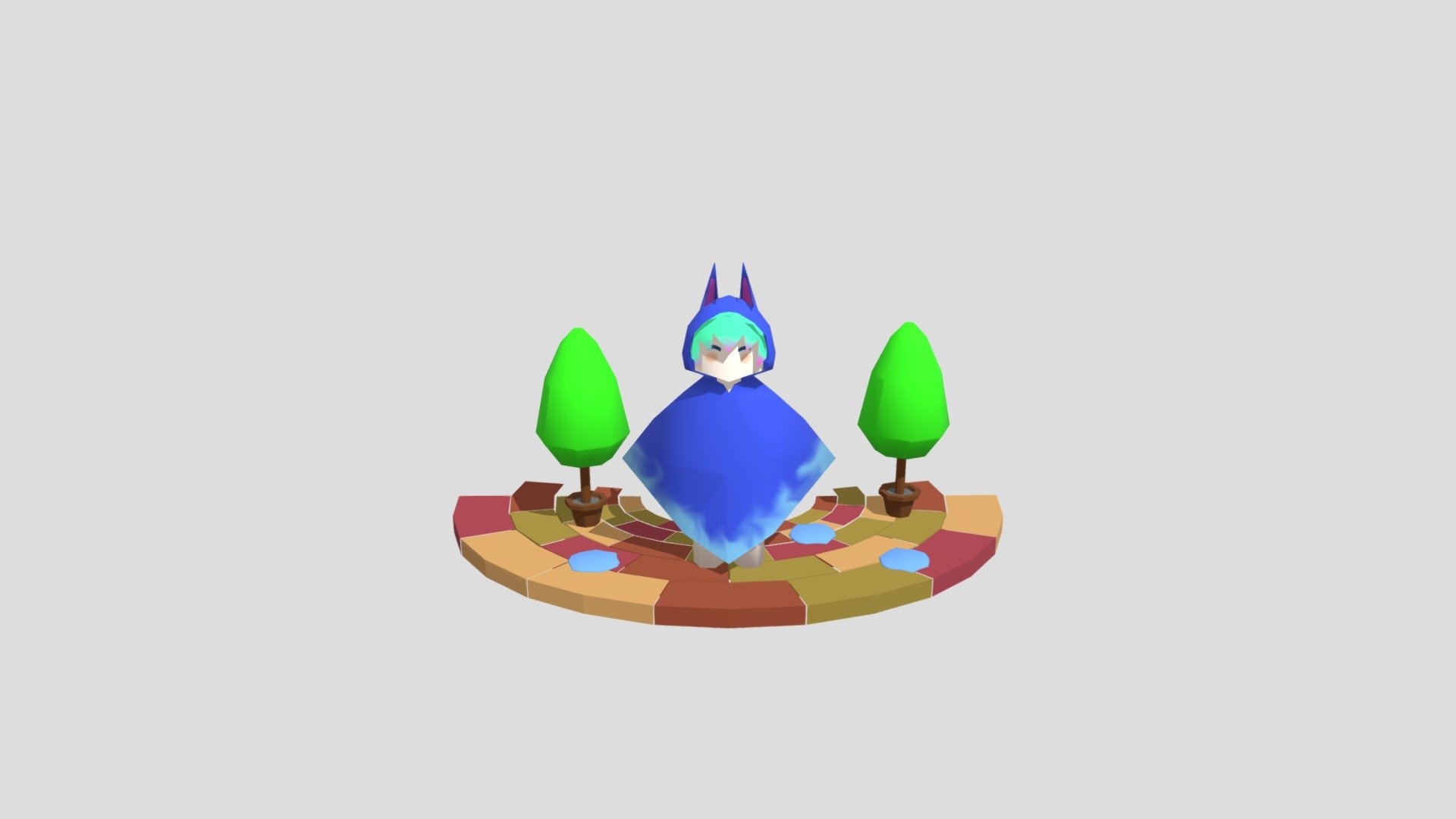 Rain Chan (256 polygon character) - Download Free 3D model by 3d_Akane ...