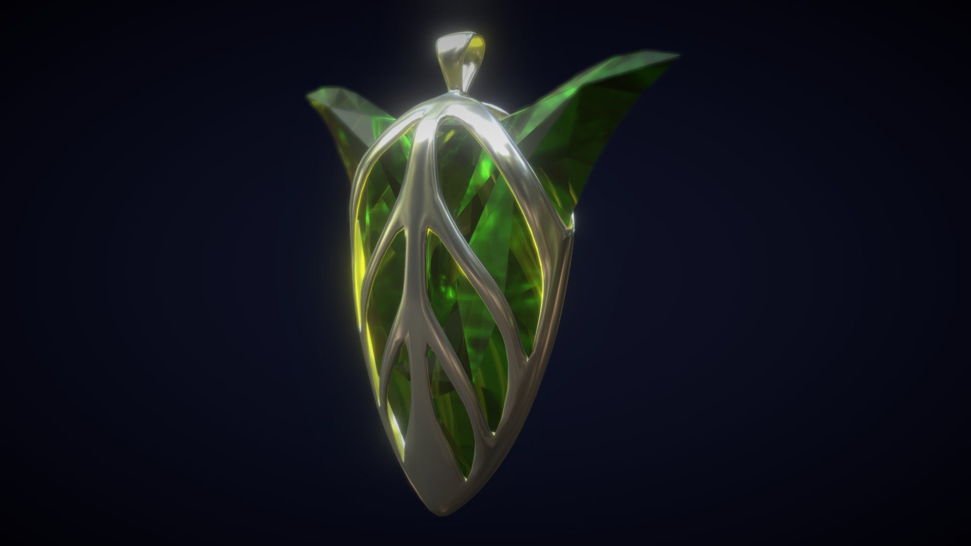 PERIDOT PENDANT - 3D model by birkat [bbce559] - Sketchfab