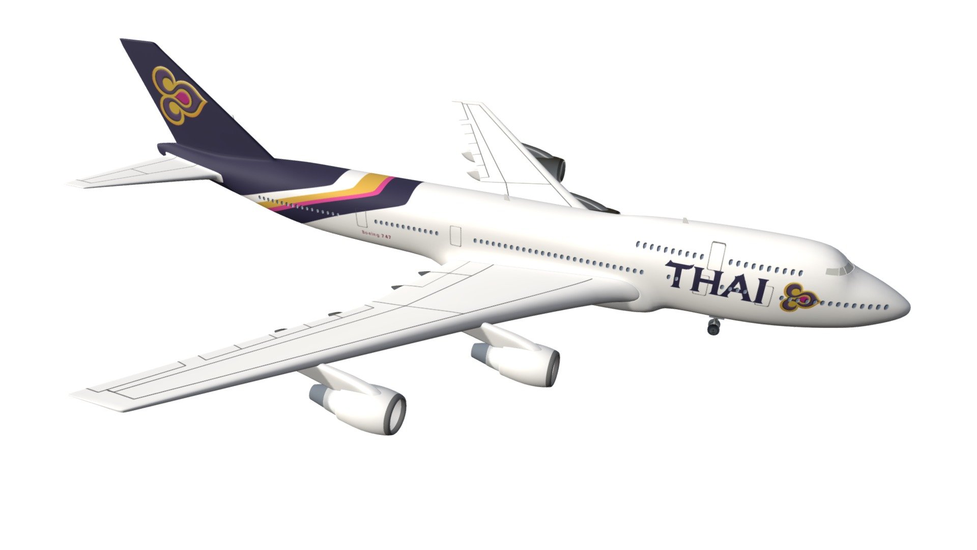 Thai Airways - Buy Royalty Free 3D model by 3DHorse [bbd0885 ...