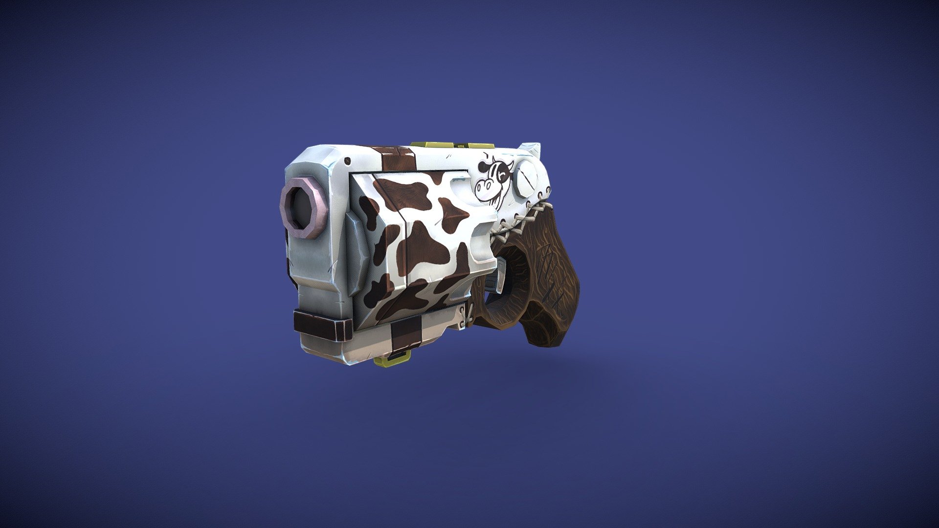 Cowolver - Stylized gun - 3D model by qkamina [bbd0986] - Sketchfab