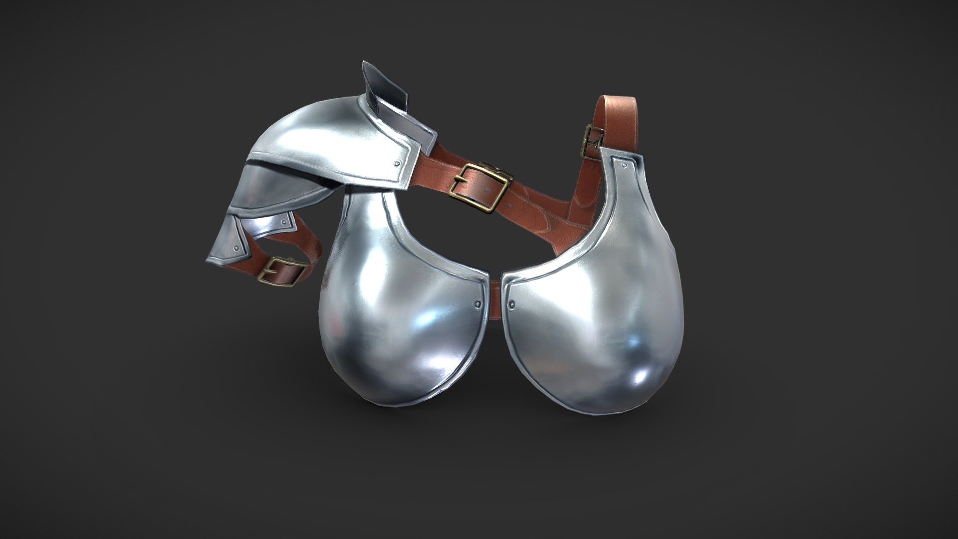 Metal Breasts And Shoulder Guard Bra Armour Top - Buy Royalty Free 3D ...