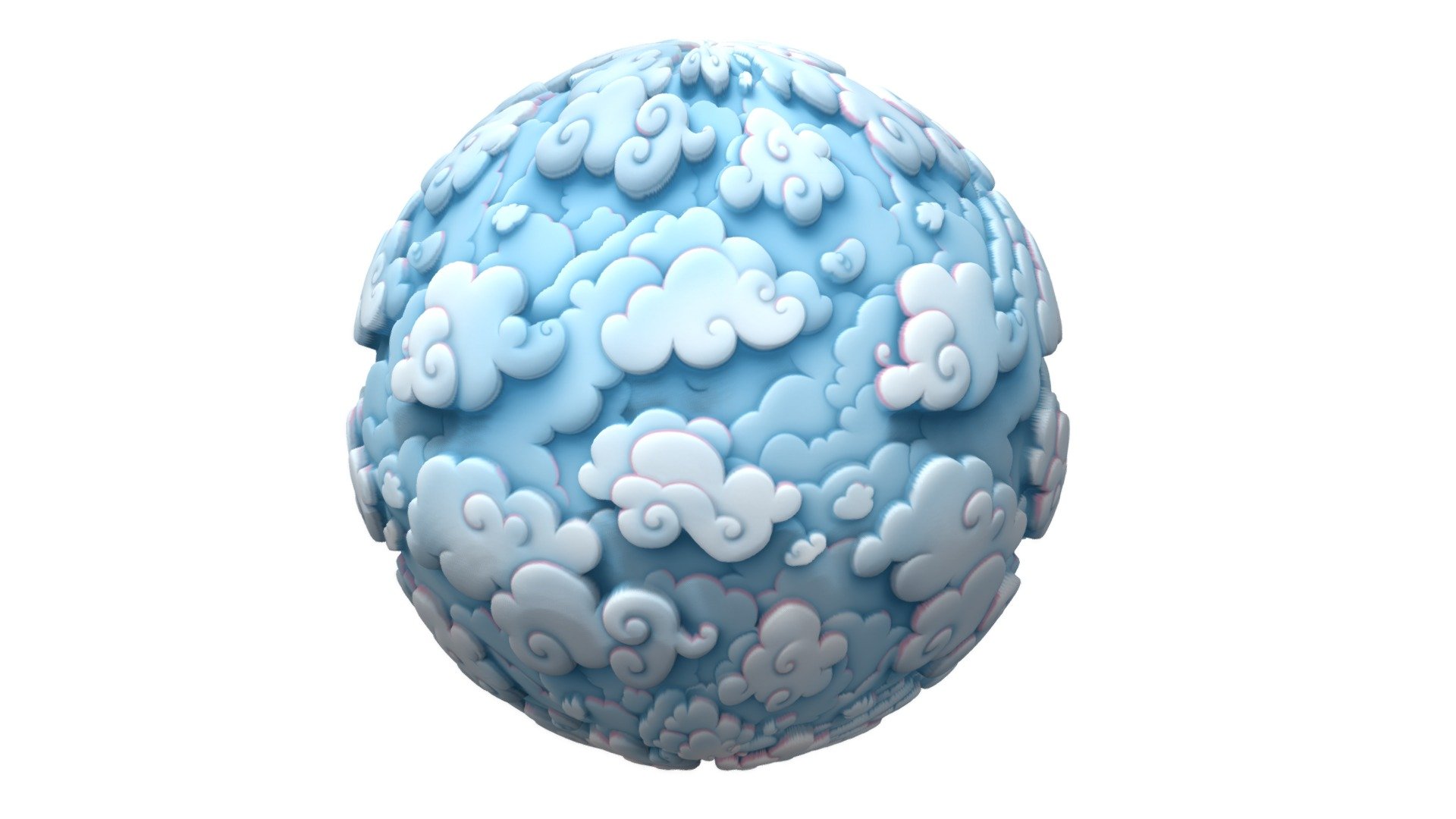 Stylized Clouds Seamless Texture - Buy Royalty Free 3D model by ...