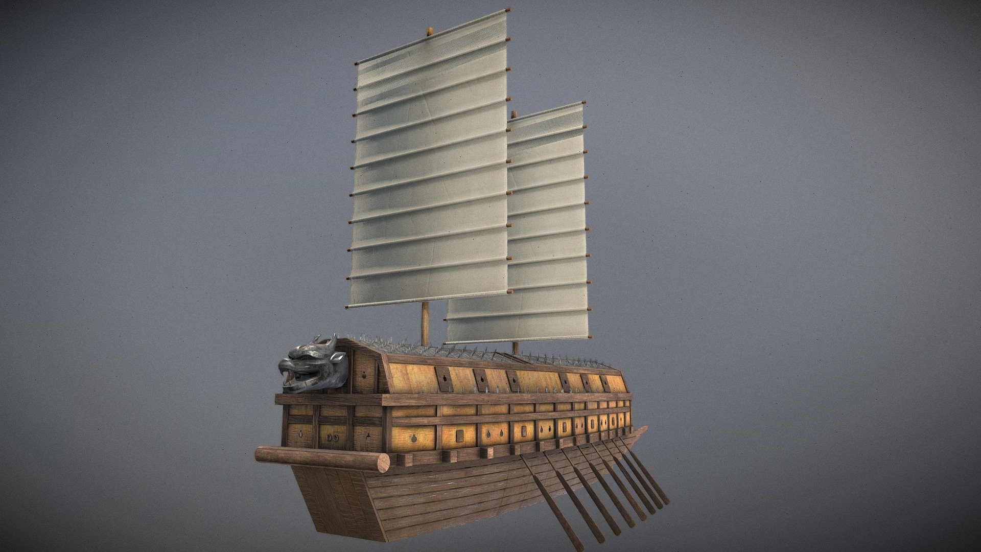 Turtle ship (Geobukseon) | 거북선 | 龜船 | 沐海船 - Download Free 3D model by ...