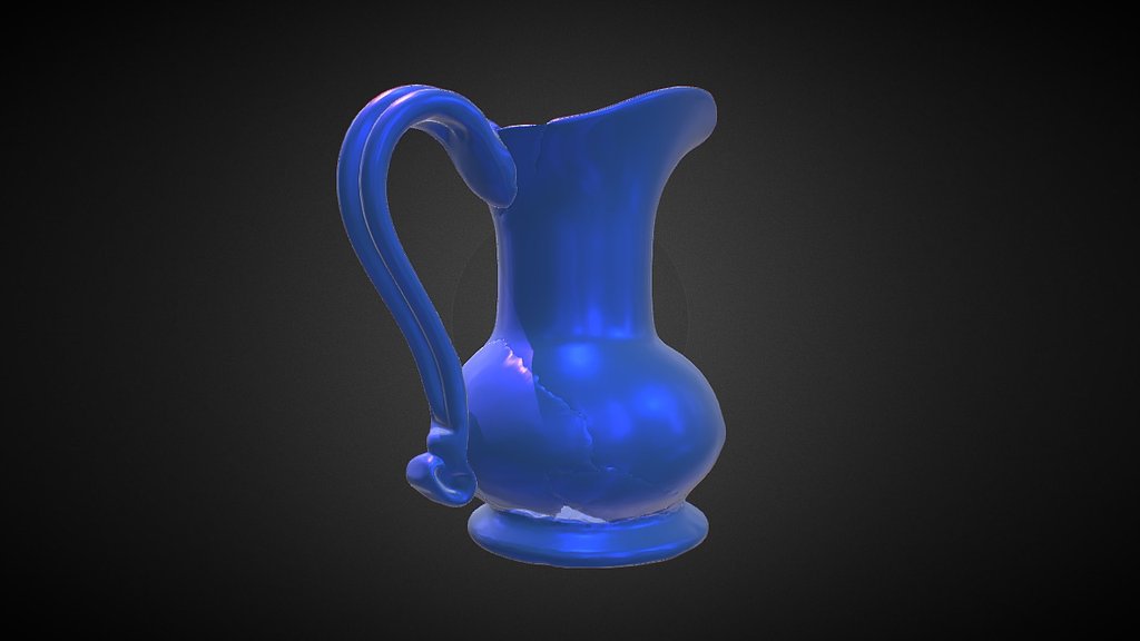 Blue Glass Pitcher - 3D model by diggingi95 [bbd6bed] - Sketchfab