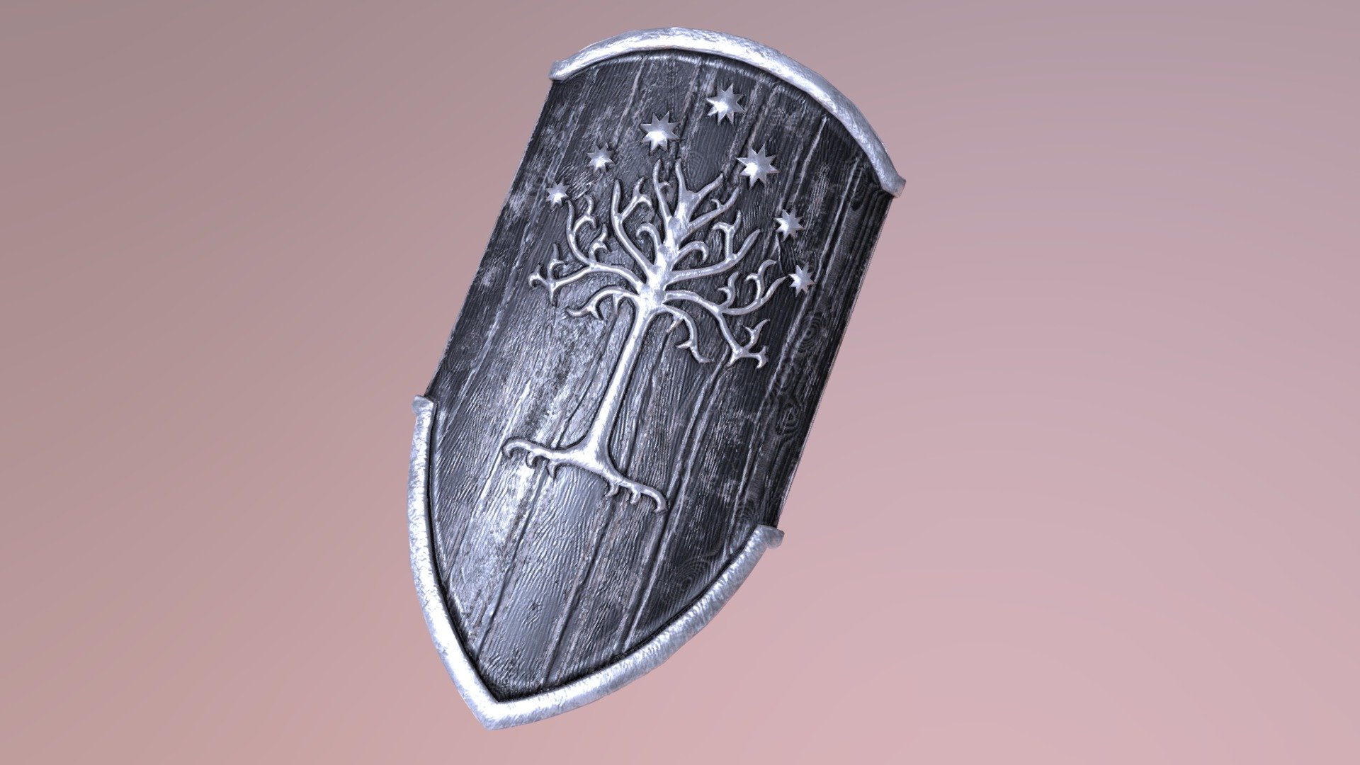 Gondor Shield - Lord of the Rings - 3D model by Dani Villena (@daniel ...