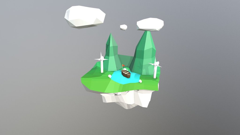 Low Poly Floating Island - 3D model by andreipaiva (@andrei1607 ...