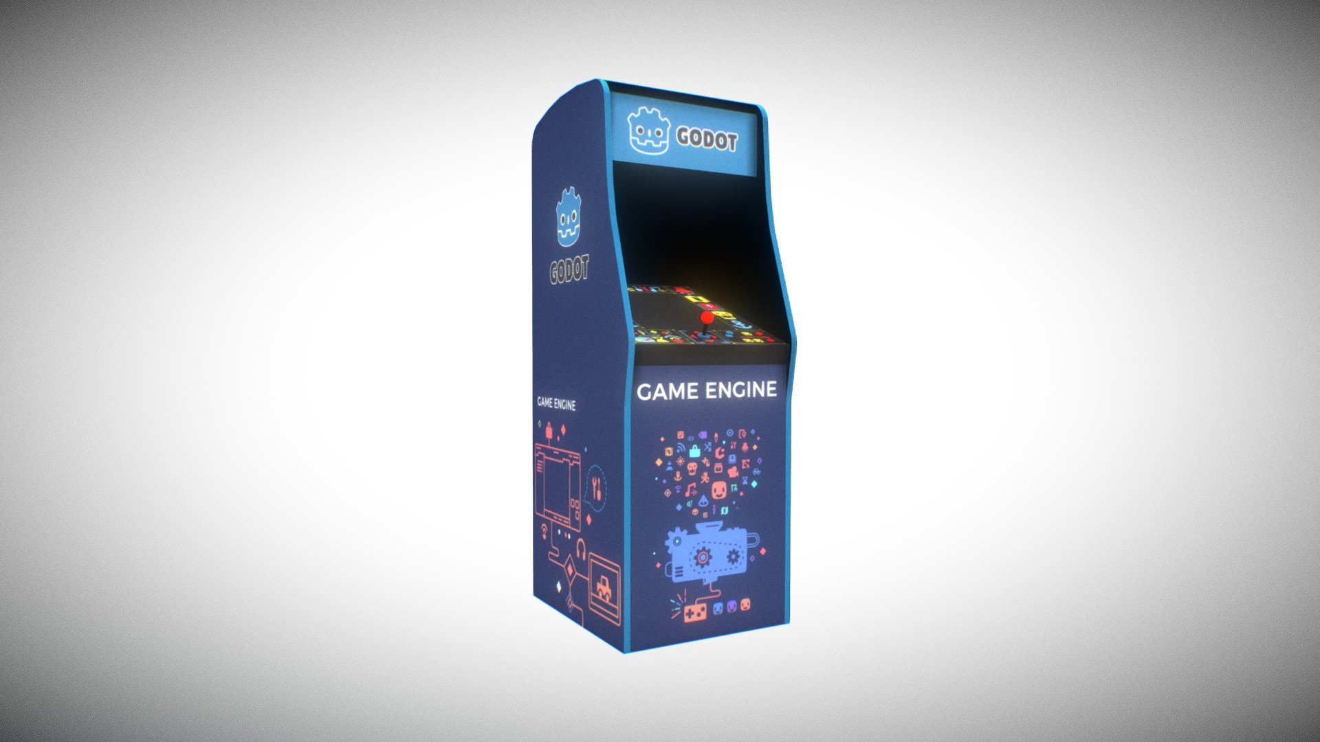 Godot Arcade Machine - 3D model by Nuno Lopes (@ntriguinho) [bbdef7c ...
