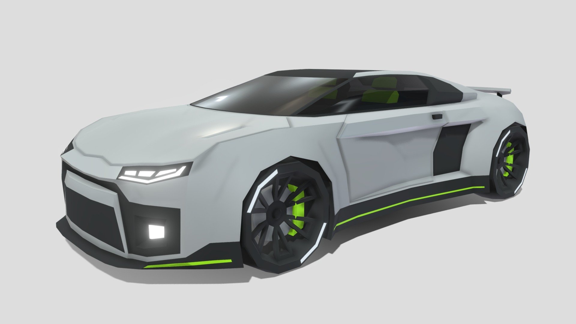 Low Poly Sports Car 03 - 3D model by SharkyStudios (@sharkycat109 ...