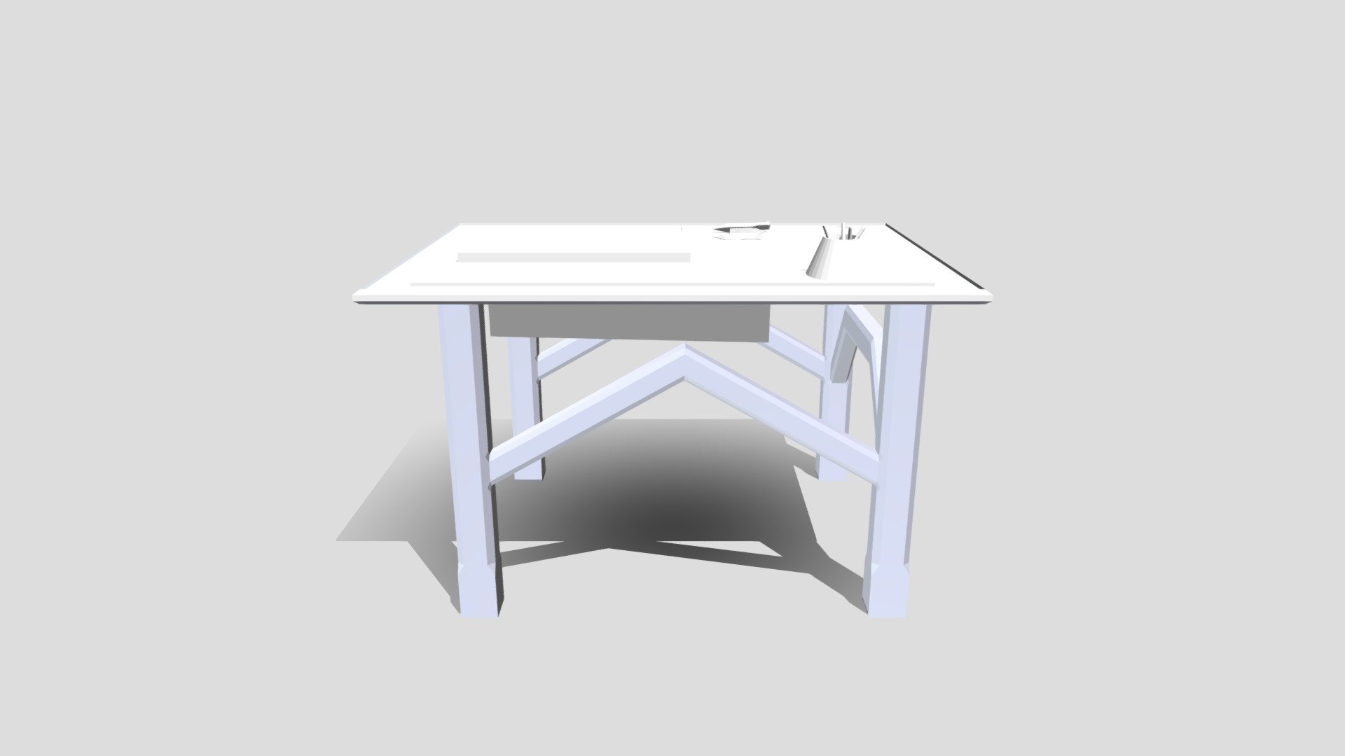 desk and pencils - Download Free 3D model by Thomas89 [bbe14bf] - Sketchfab