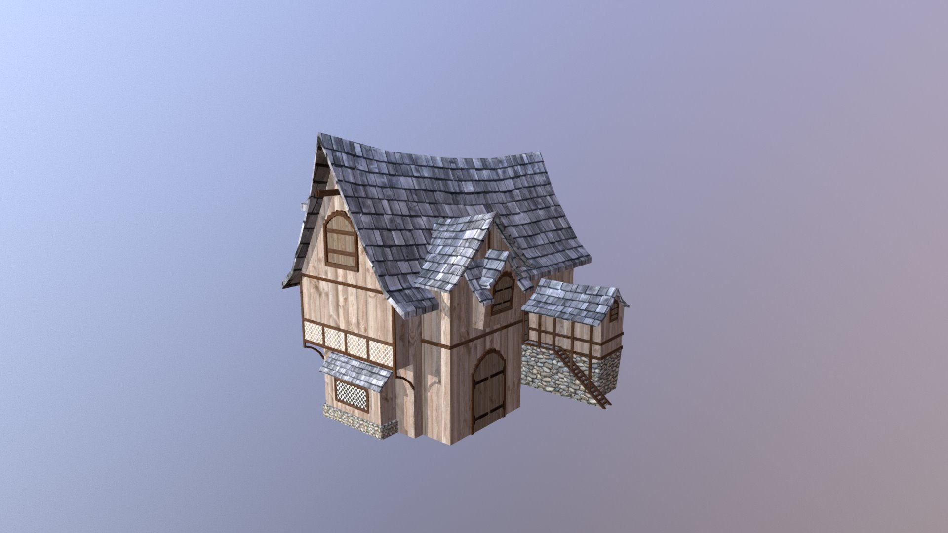 Small Medieval House - 3D model by I-an Chen (@alpiacere) [bbe335f ...