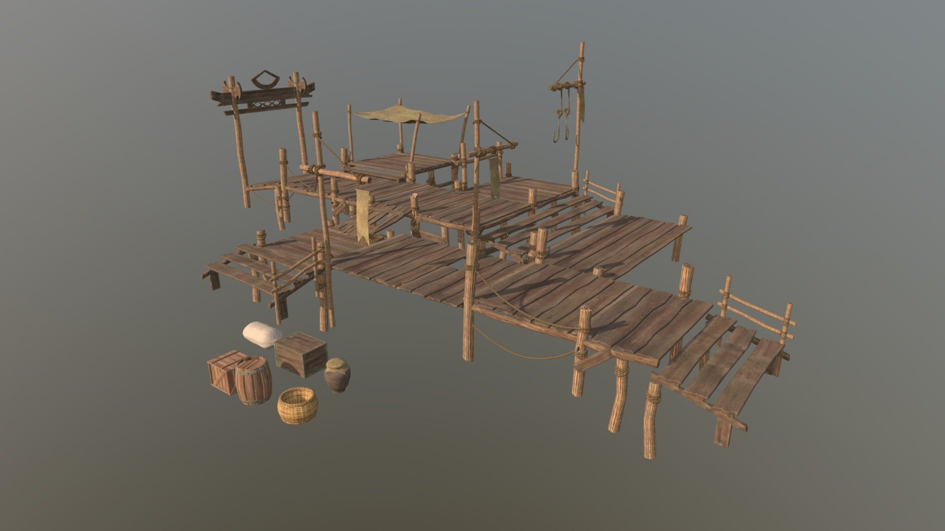 Ancient Wharf - Buy Royalty Free 3D model by lwjcxhlsc [bbe5b5d ...