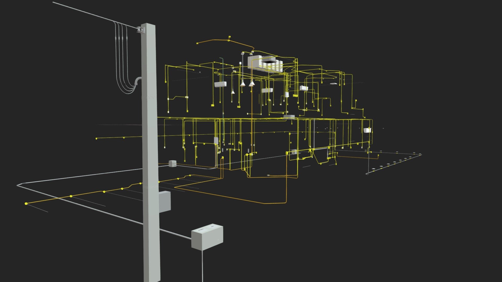 Instalação Elétrica - Residência Unifamiliar - 3D model by Gualtech ...